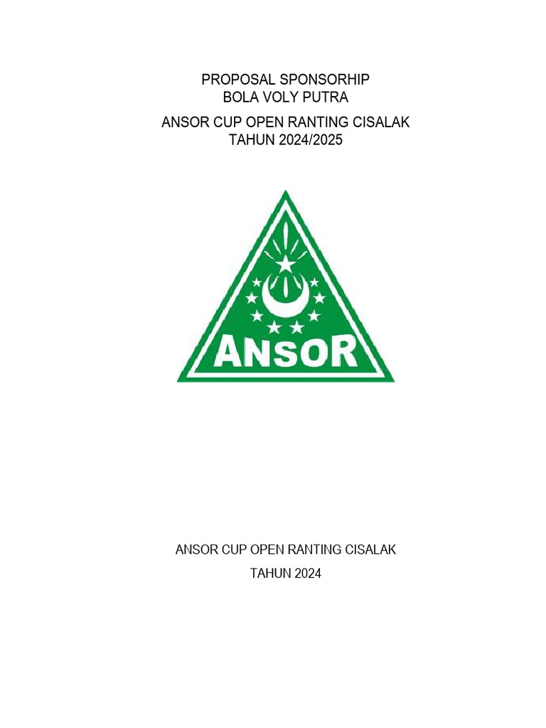 Proposal Voly Ansor | PDF