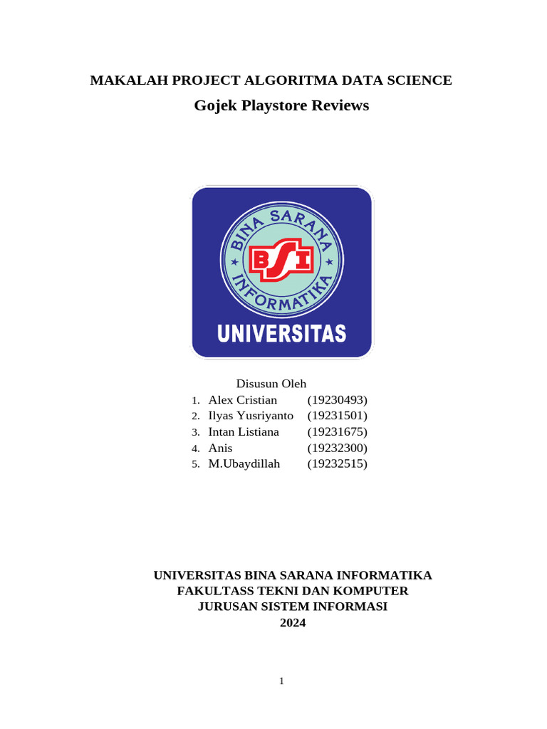 Algoritma Data Science, Kelompok 4-1 | PDF | Seni