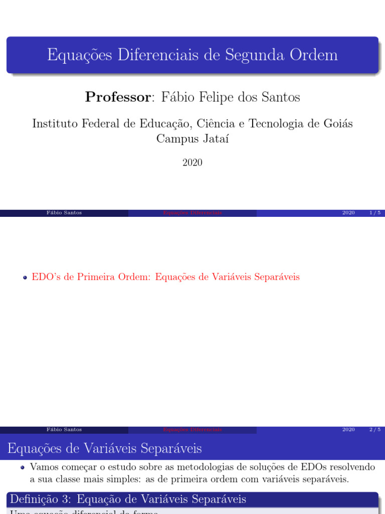 EDO - Semana 03 | PDF | Métodos y materiales de enseñanza