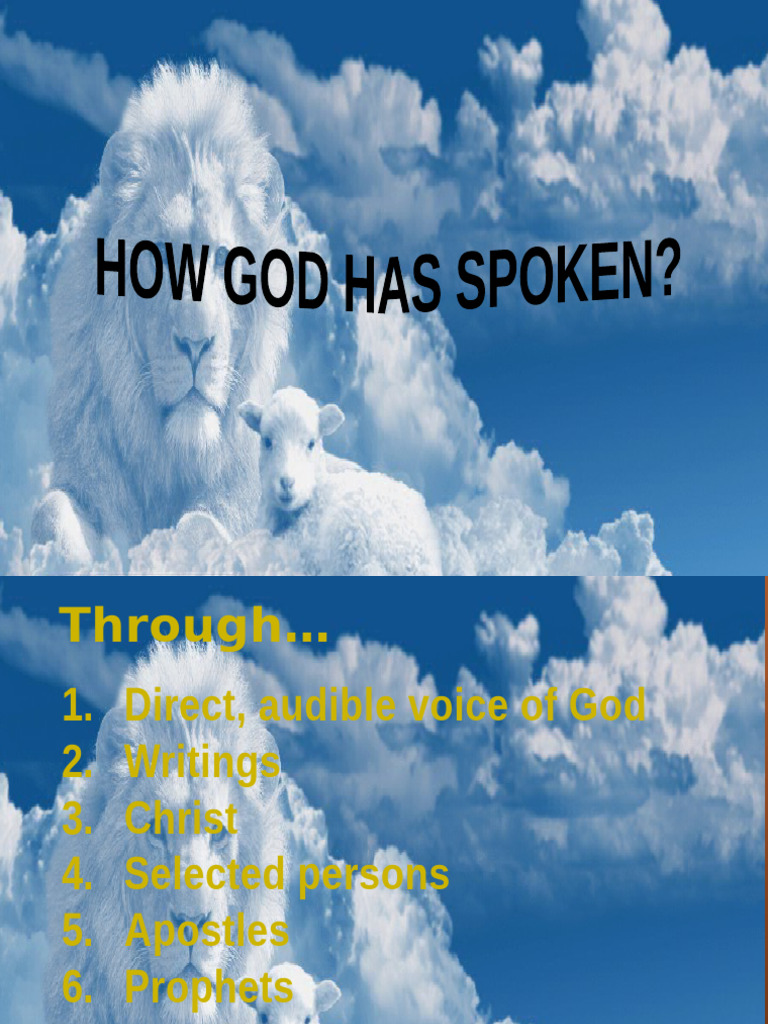 How God Has Spoken | PDF | Theology | Cooking, Food & Wine