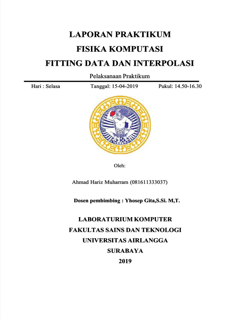 PDF Fitting Data Dan Interpolasi Dengan Matlab Compress | PDF