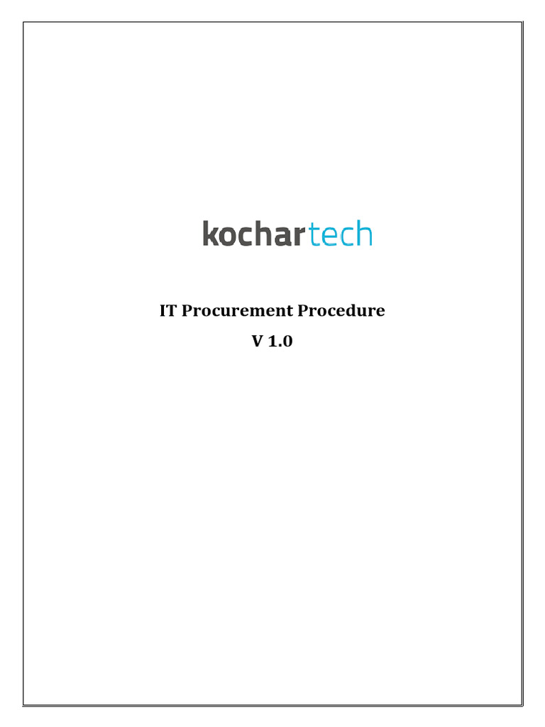 KT ISMS IT+Procurement+Procedure | PDF
