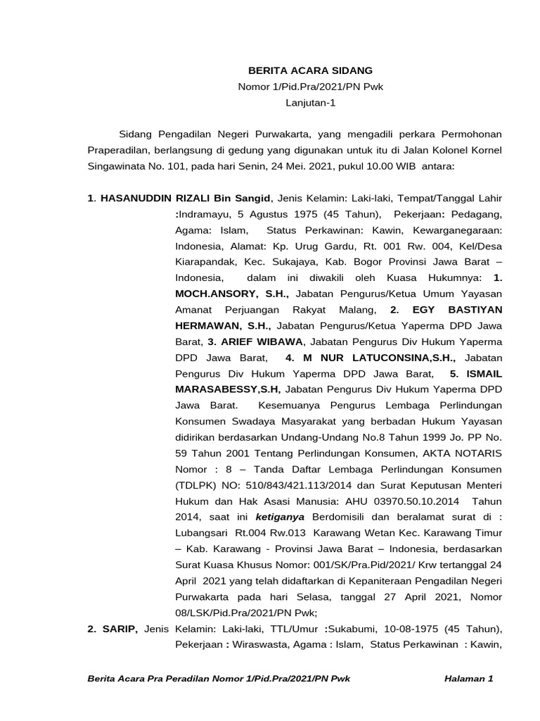 PN PWK 2021 Pid - Pra 1 Bas 2 | PDF