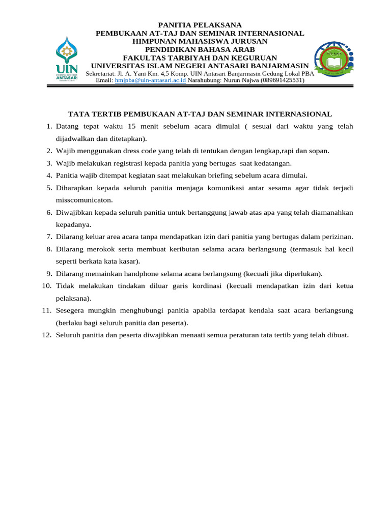 Tatib Seminar | PDF | Career & Growth