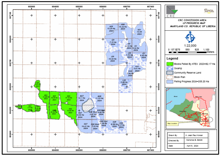2024-04-09-CRC Concession Area LP Blocks GIS Map JPKK | PDF