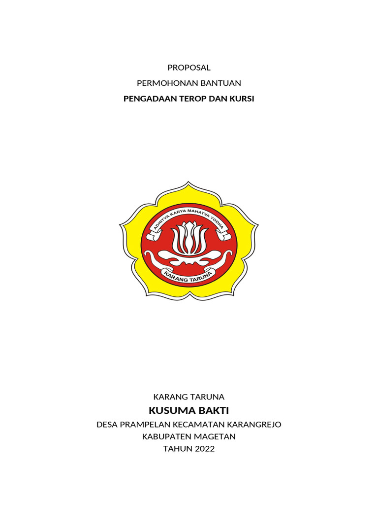 Proposal Karang Taruna - Terop Dan Kursi | PDF