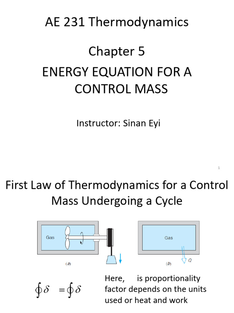 Thermodynamics Notes Chapter 5 | PDF