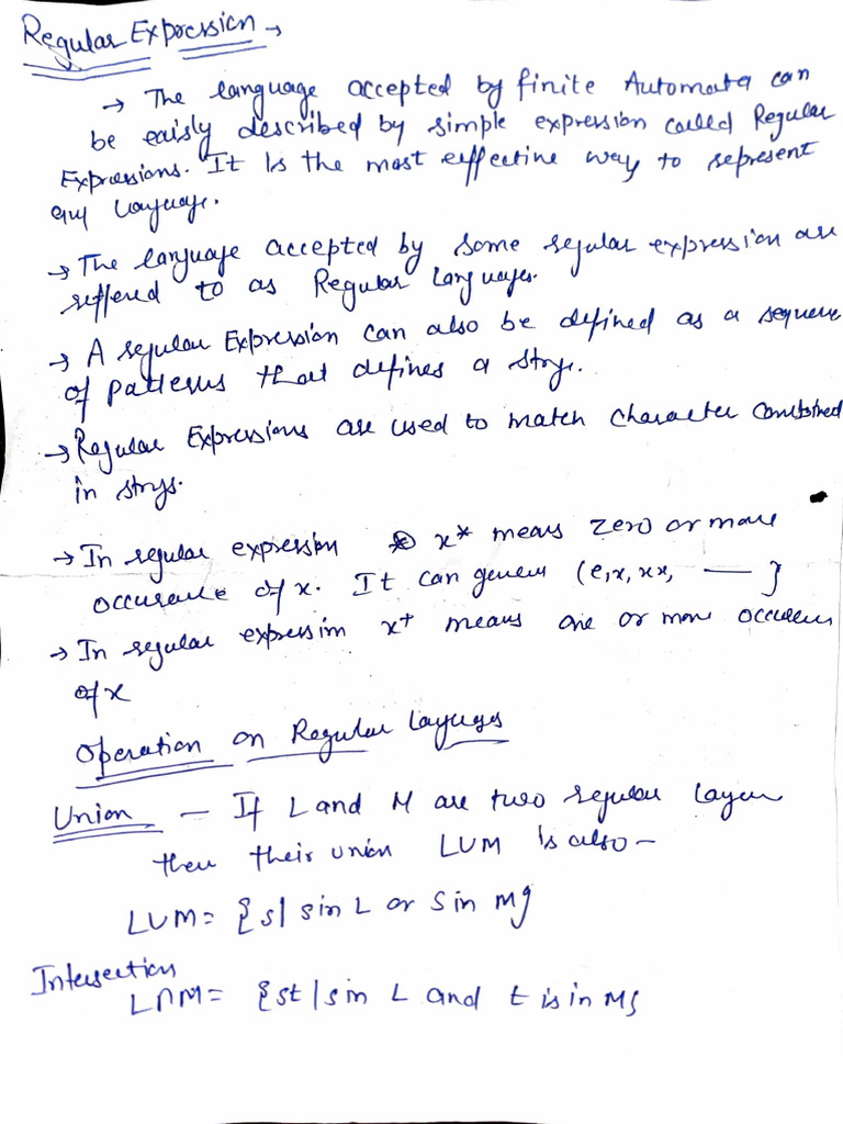 Toc (Regular Exp) | PDF