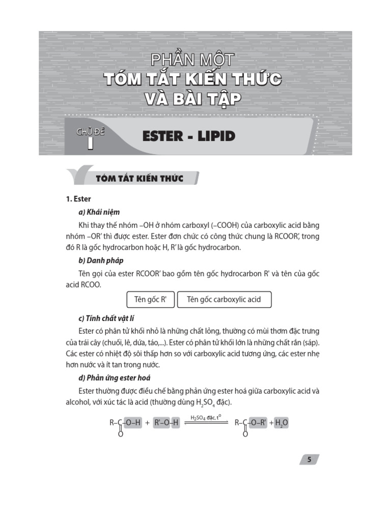 (Sách tham khảo) Nâng cao va phát triển Hóa học 12-Chủ đề ester-lipid-đề | PDF