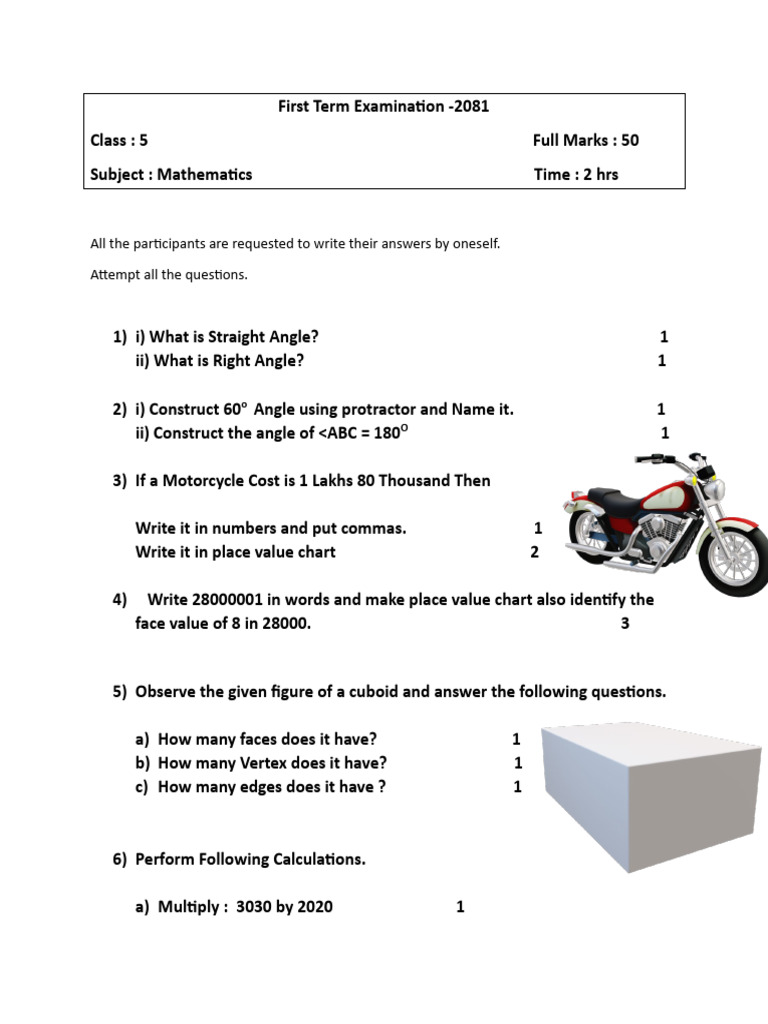 First Term Examination | PDF