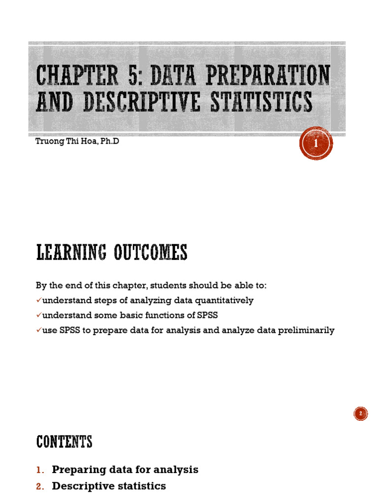 Chapter5-Data Preparation and Descriptive Statistics | PDF