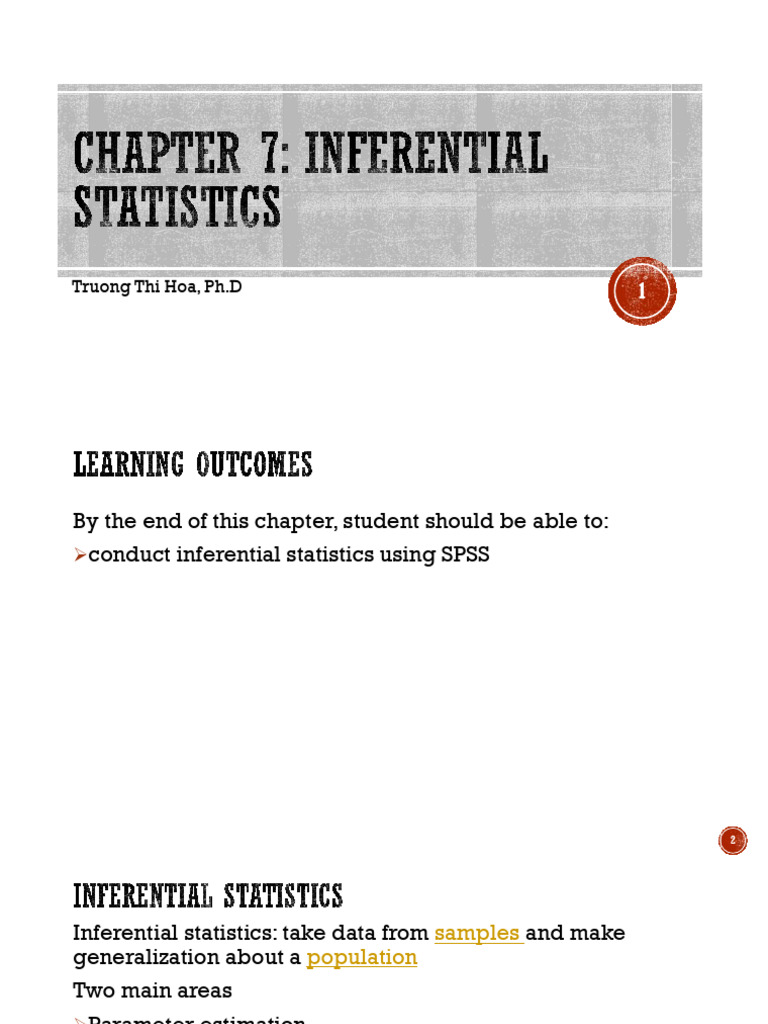 Chapter7 Inferential Statistics | PDF