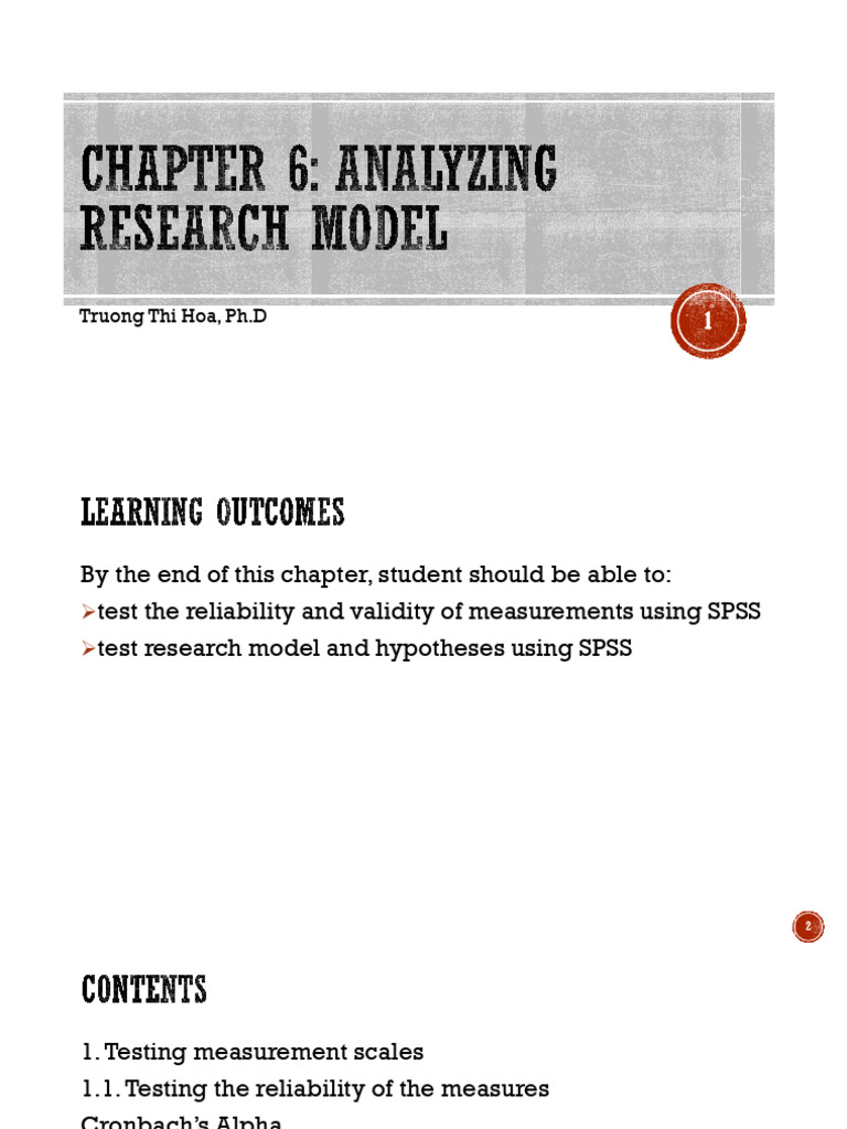 Chapter6-Analyzing Research Model | PDF
