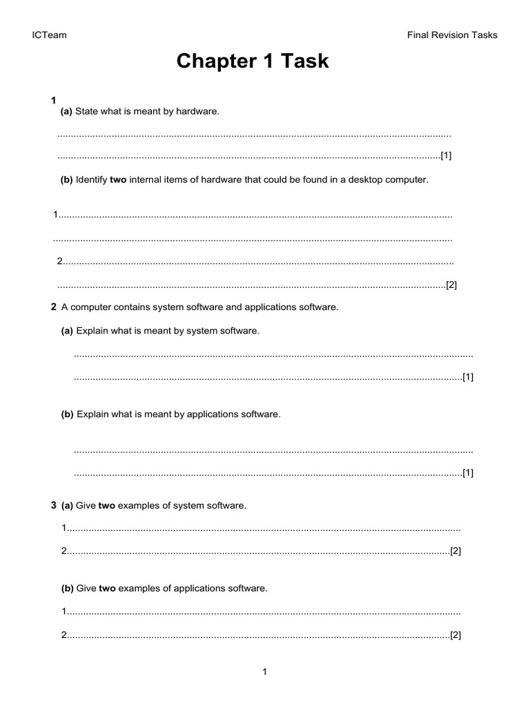Chapter 1 Task | PDF