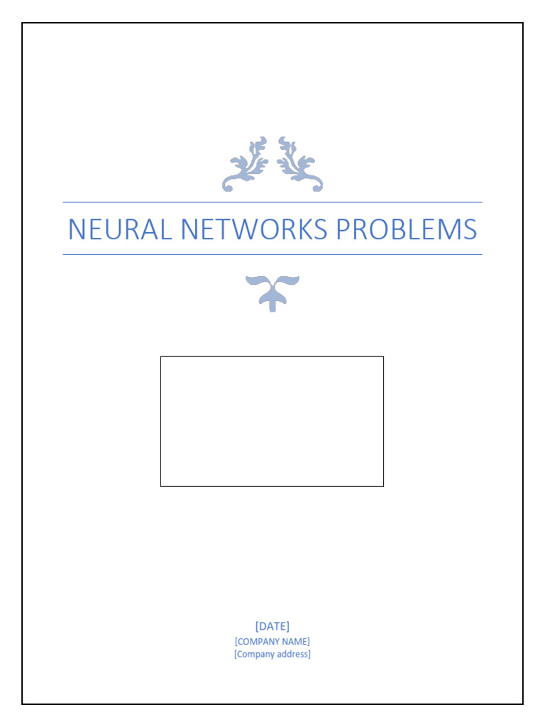 Neural Networks Problems - pdf2 | PDF