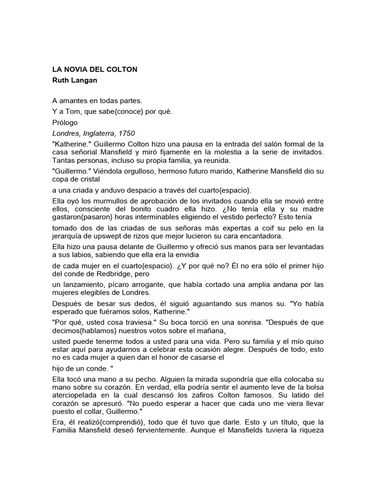 Ruth Langan - SM Los Colton 01 - La Novia de Colton | PDF