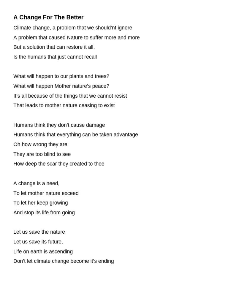 A Change for the Better | PDF