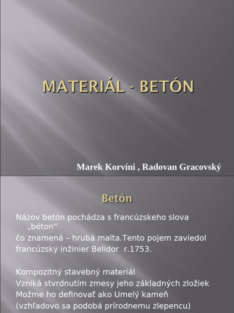 Materiál Beton | PDF