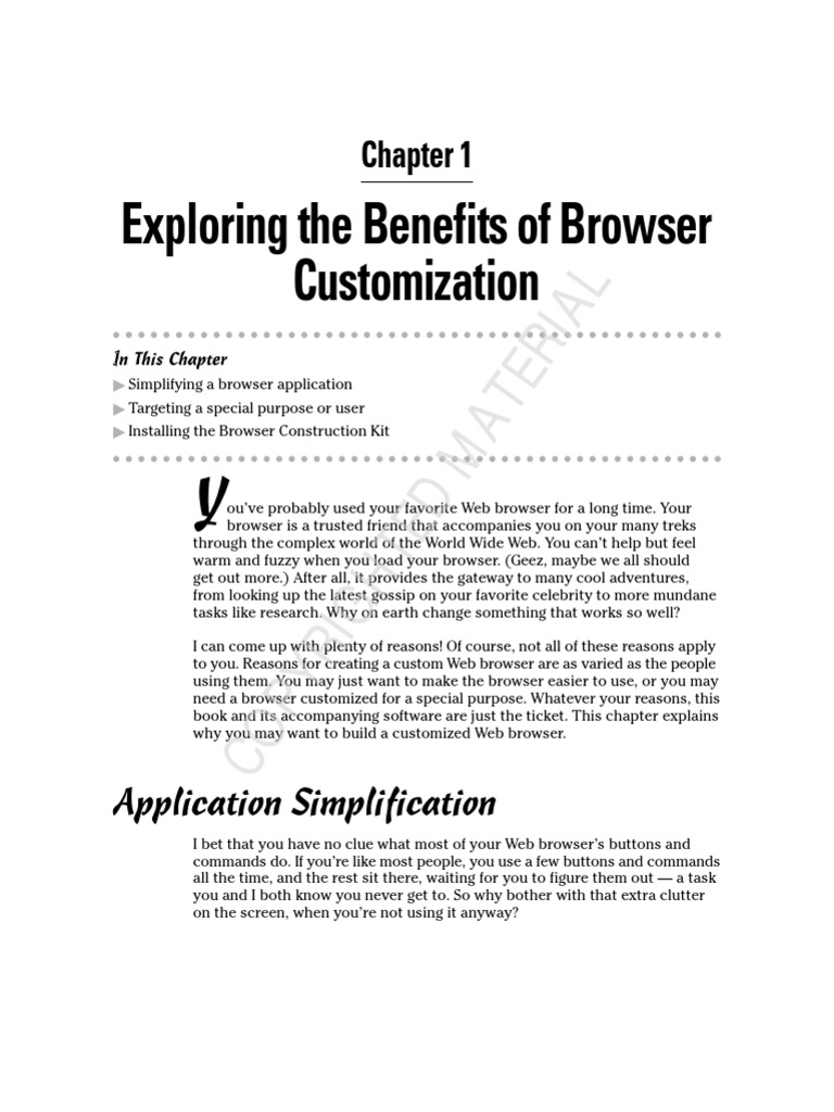 Customizing a Browser for Special Purposes | PDF | World Wide Web ...