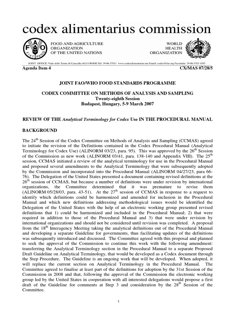 Analytical Terminology For Codex Use | PDF