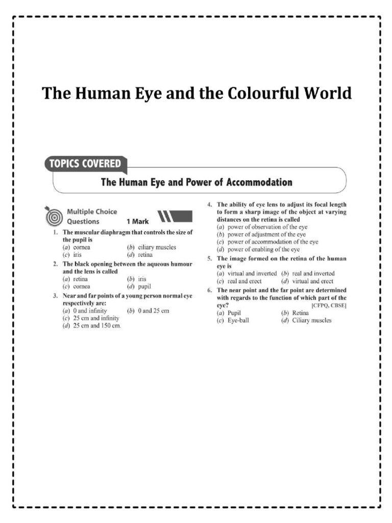 Human Eye and The Colourful World 2 | PDF