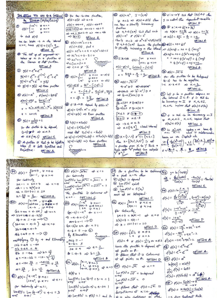 MTH102 QB by Simeonics | PDF