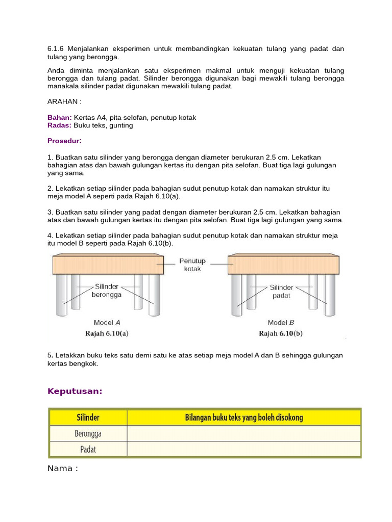 Latihan Eksperimen Bab 6 Sains T4 | PDF