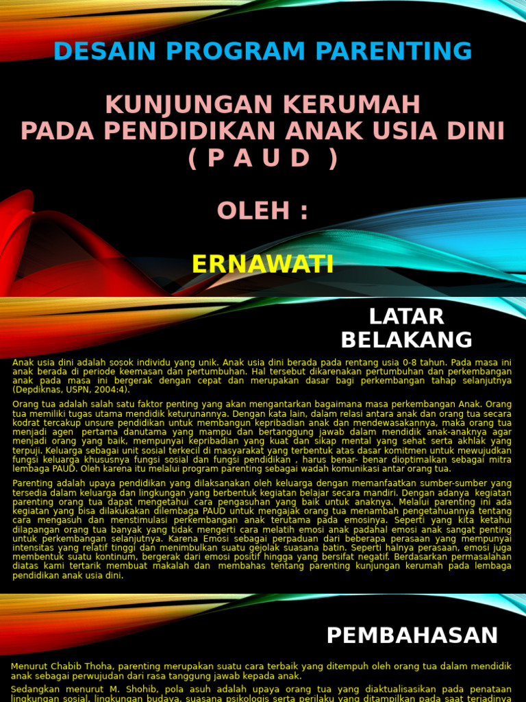 Desain Program Parenting 2 | PDF