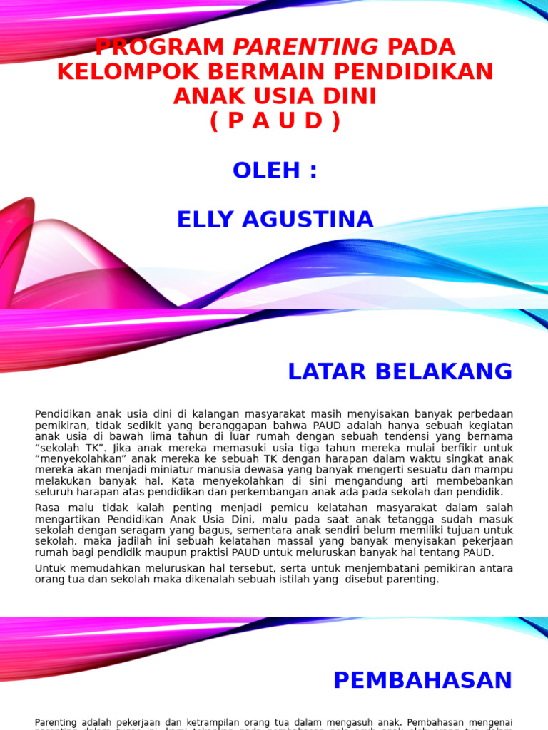 Parenting PAUD: Panduan untuk Orangtua | PDF | Wellness | Science & Mathematics