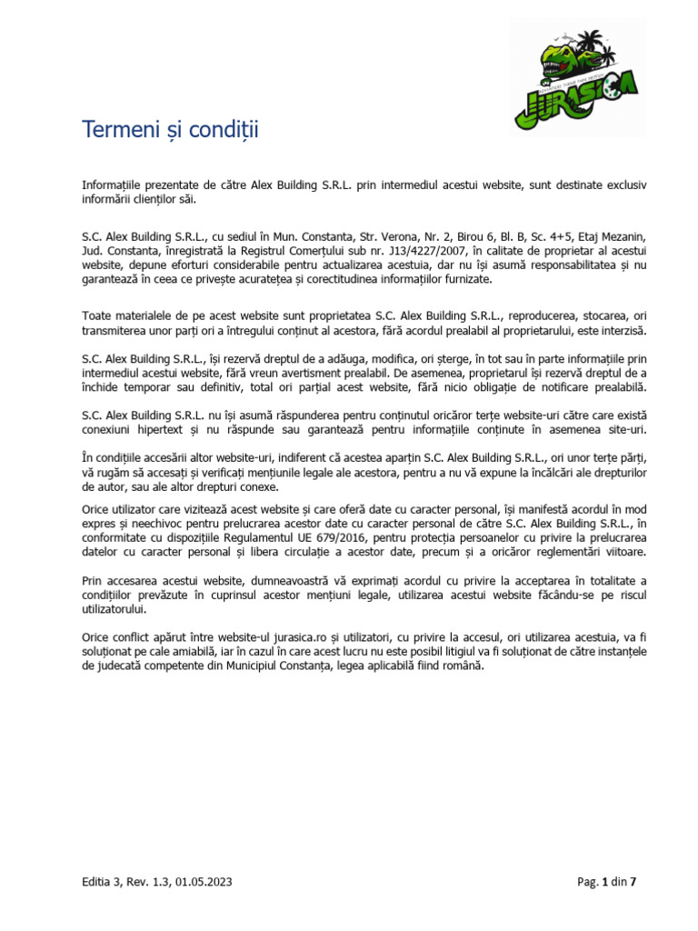 Termeni Si Conditii GDPR E3r13052023 | PDF