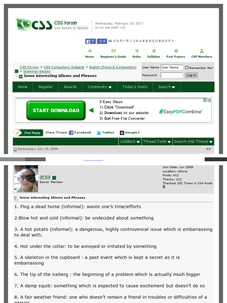 Css Forums Interesting Idioms | PDF