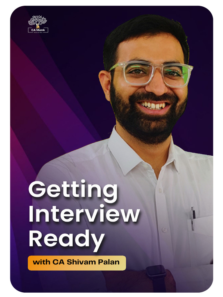 Getting Interview Ready Workshop - Brochure - CA Monk | PDF