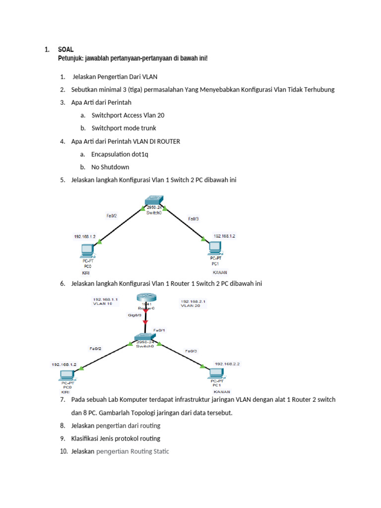 Soal Uas Aij Xi TKJ 3 | PDF