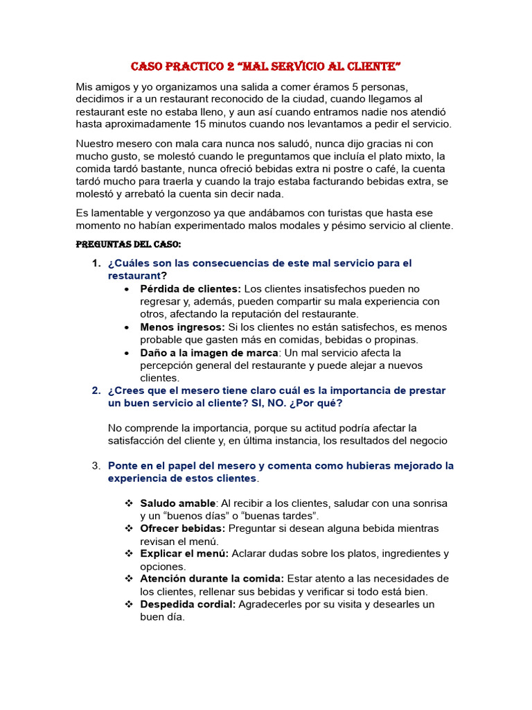 Caso Practico 02 - Atención Al Cliente - Nancy Cuba Santos | PDF