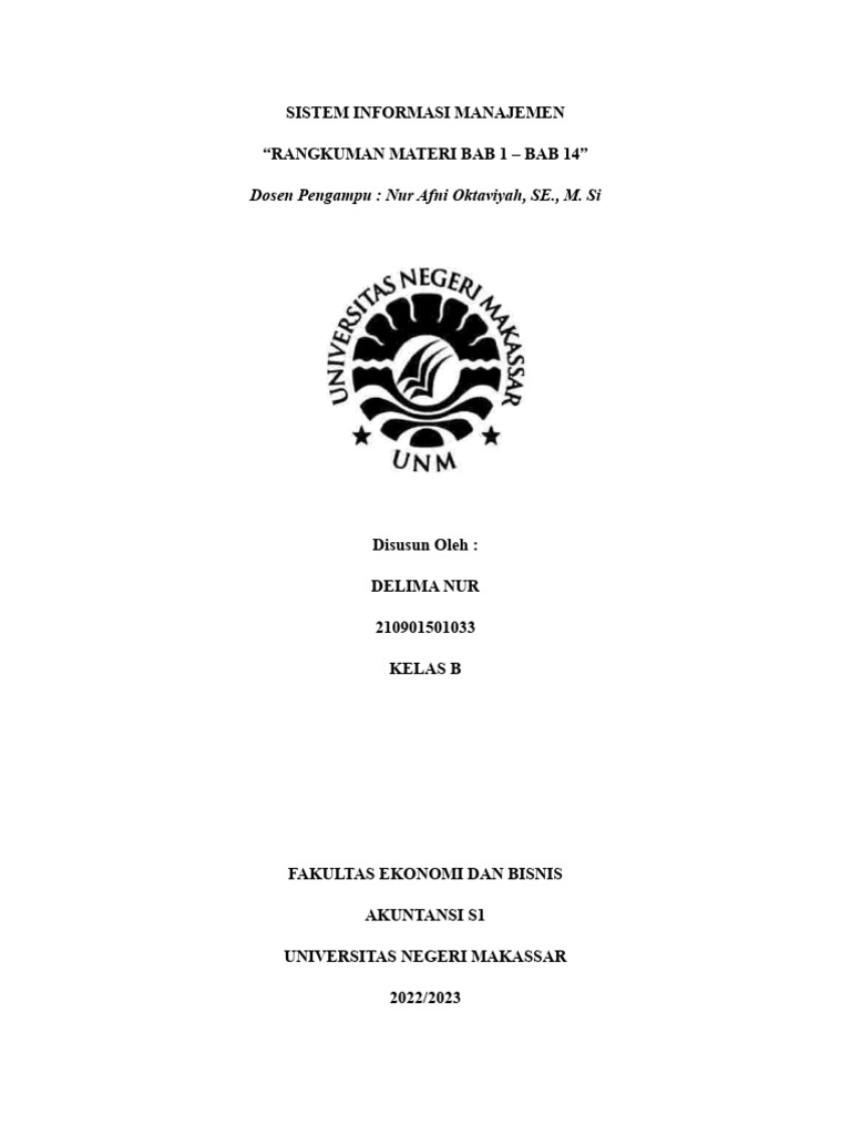 Ringkasan Materi 1 SIM | PDF