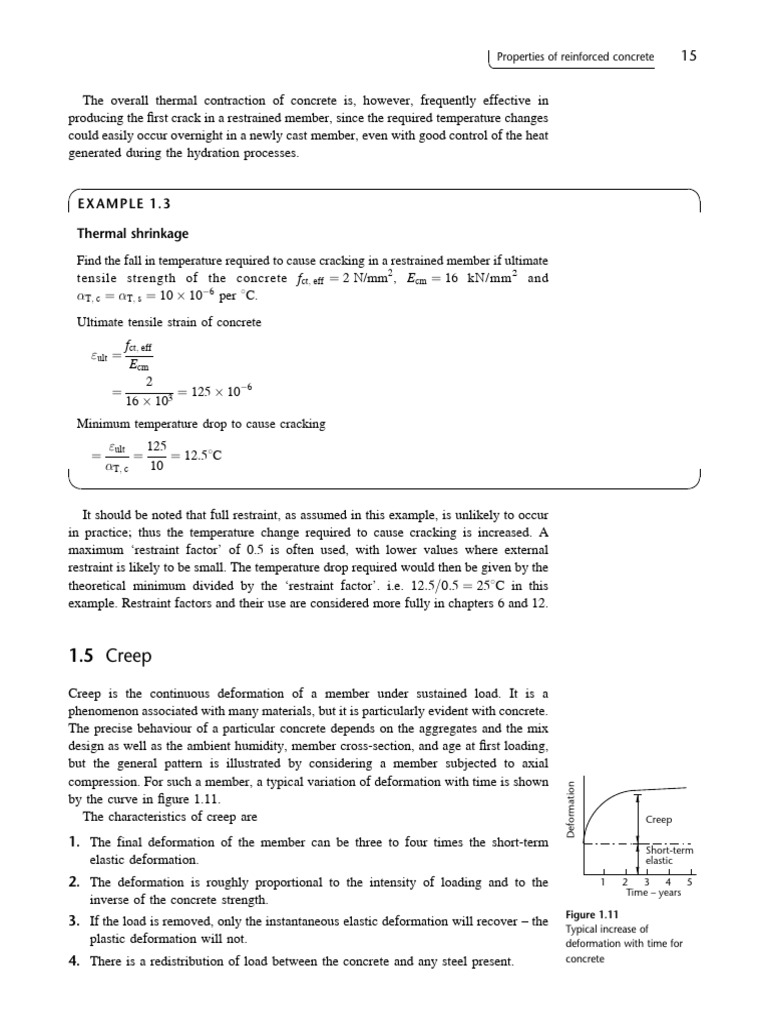 Reinforced Concrete Thermal Properties | PDF | Deformation (Engineering ...
