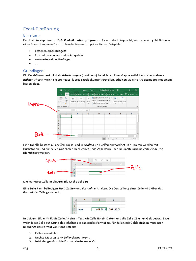Excel Einführung | PDF