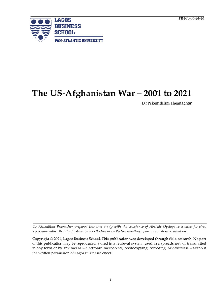 The US - Afghnaistan War 2001 To 2021 - Current Draft | PDF