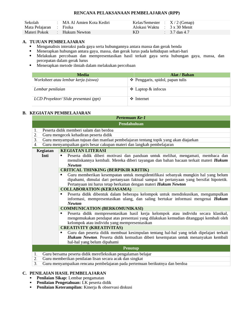 RPP (X SEM Genap) | PDF
