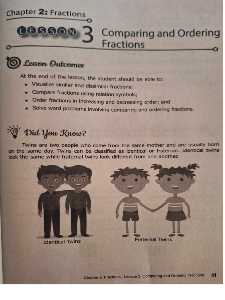 Comparing and Ordering Fractions | PDF