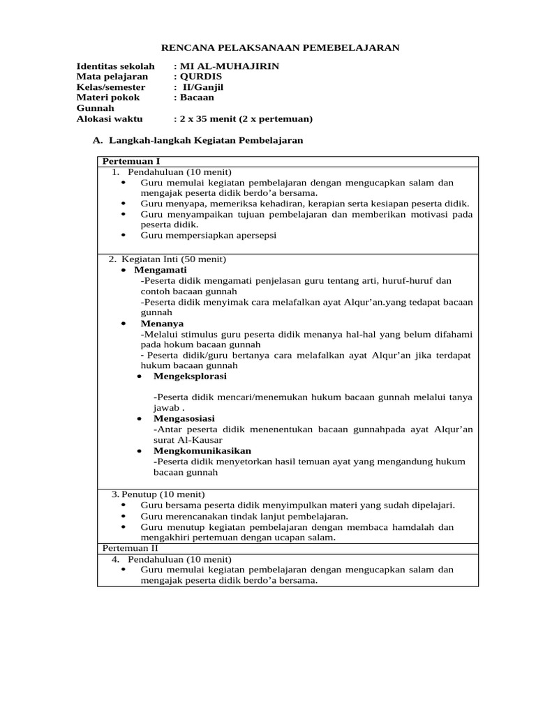Modul Qurdis Kelas 2 Bab 2 | PDF