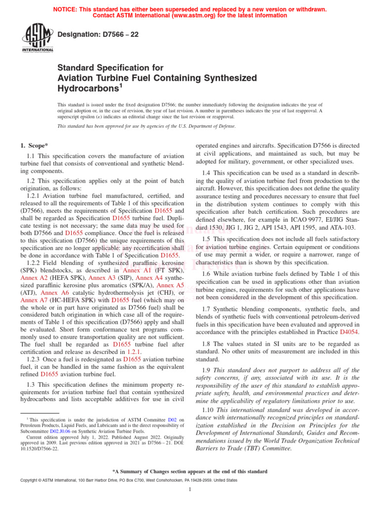 Astm D7566 22 | PDF