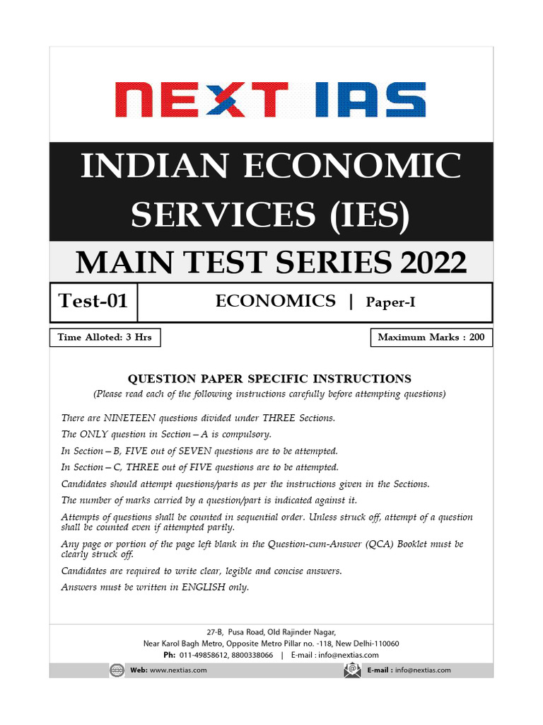 Test 1 IES - 2022 | PDF