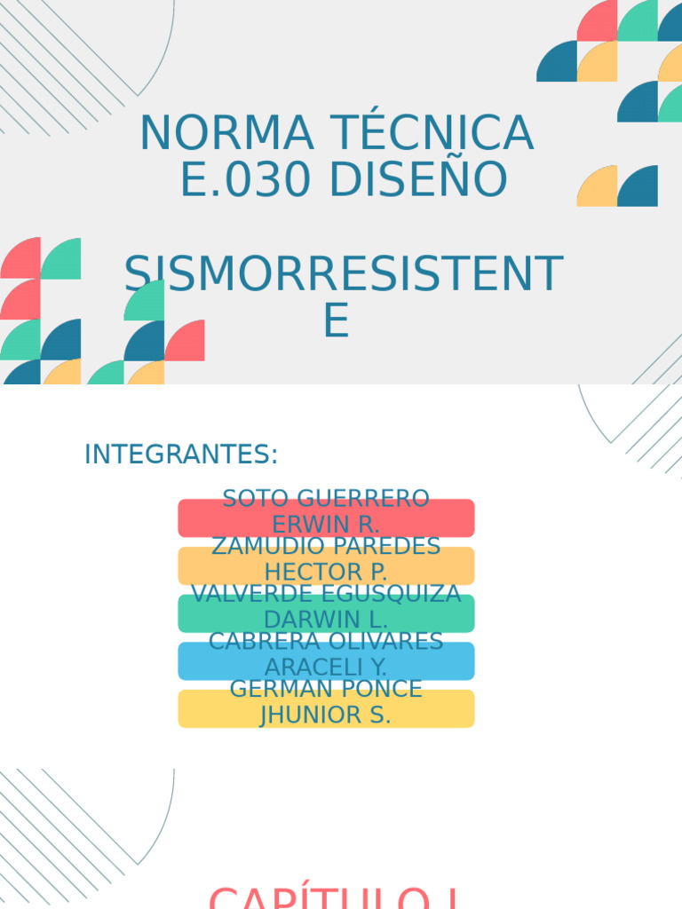 Norma Técnica E.030 Diseño Sismorresistente | PDF