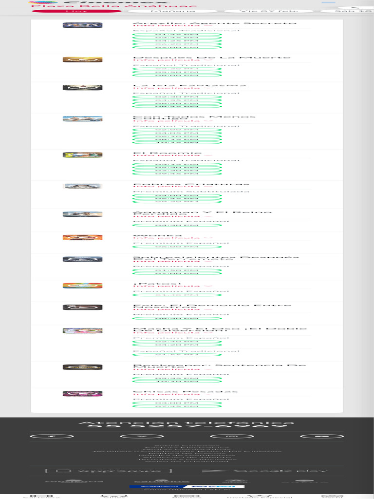 Plaza Bella Anáhuac - Cartelera y Horarios en Escobedo - Cinemex | PDF