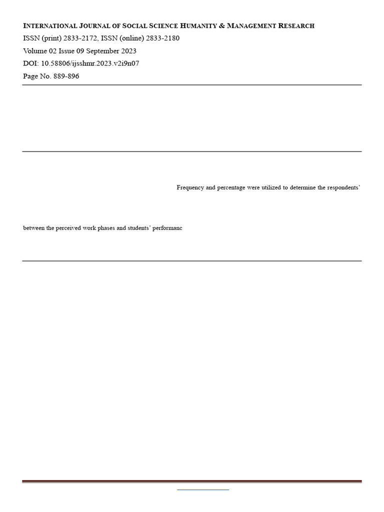 Phases of Work Immersion and Students Performance: Basis For A Localized Internship Program | PDF