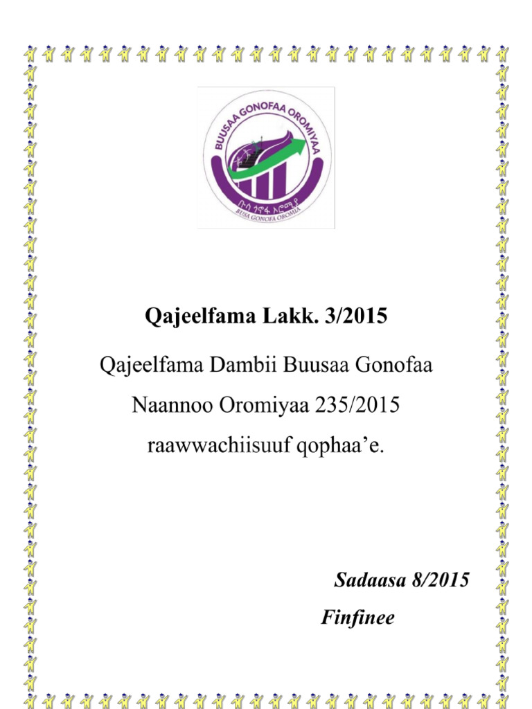 3 - 2015 Qajeelfama-Buusaa-Gonofaa | PDF