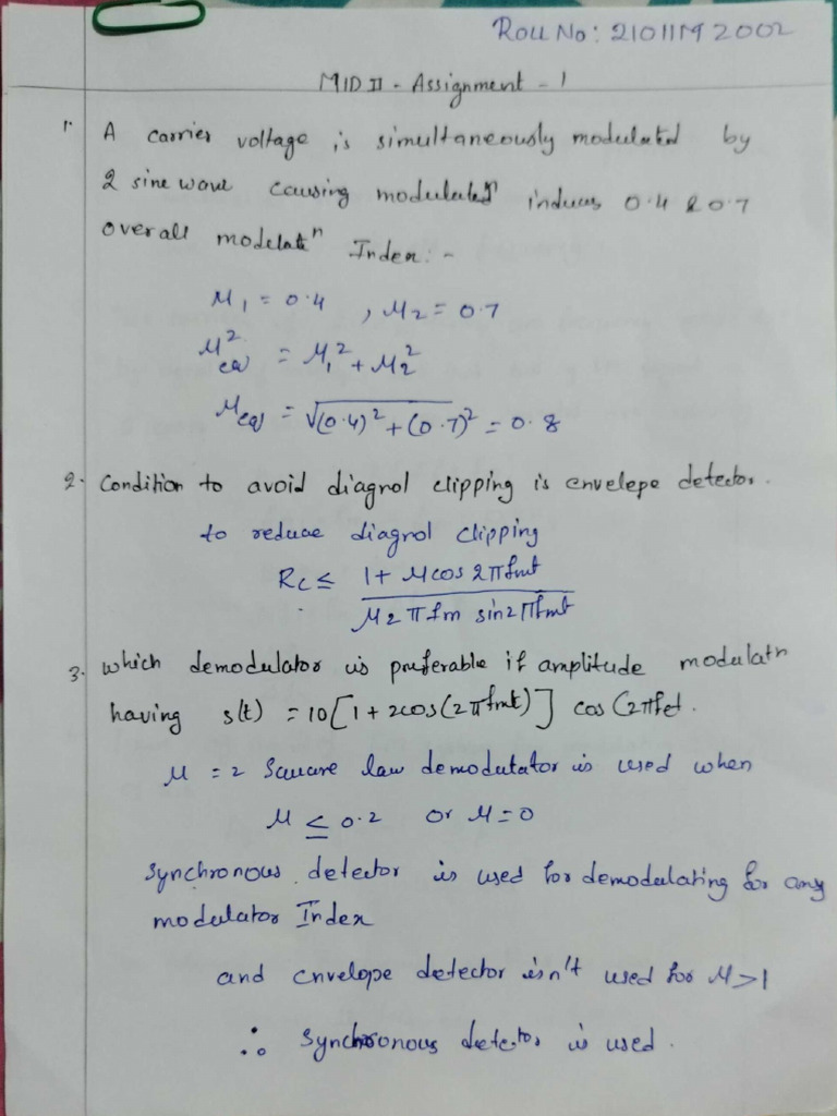 Adc Mid2 Assignment | PDF