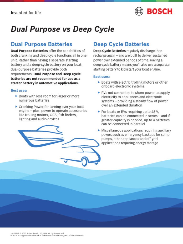 Dual Purpose Vs Deep Cycle Ed | PDF | Electric Power | Computers