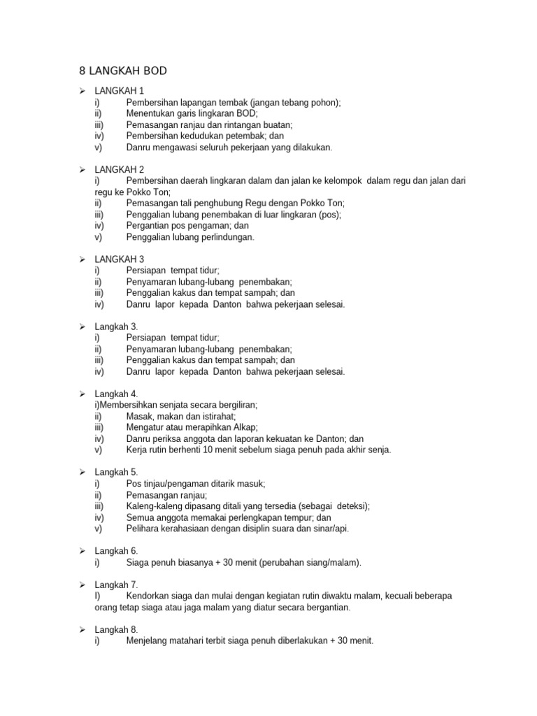 8 Langkah Bod | PDF